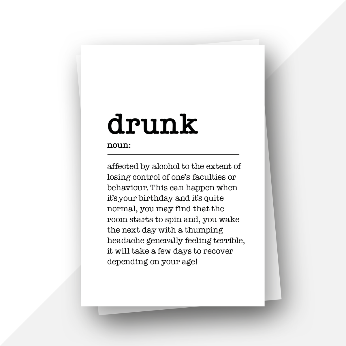 Drunk definition birthday card – taraelphickart